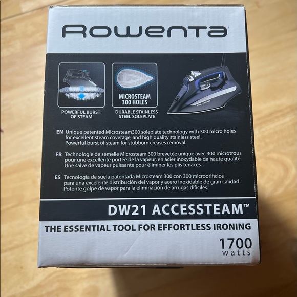 Rowenta | Other | Rowenta Dw2 Accessteam Steam Iron Model Dw21 170 ...